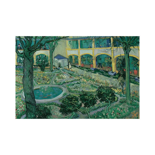 ClassicLiving The Courtyard Of The Hospital At Arles, 1889 by Vincent Van Gogh - Wrapped Canvas ...